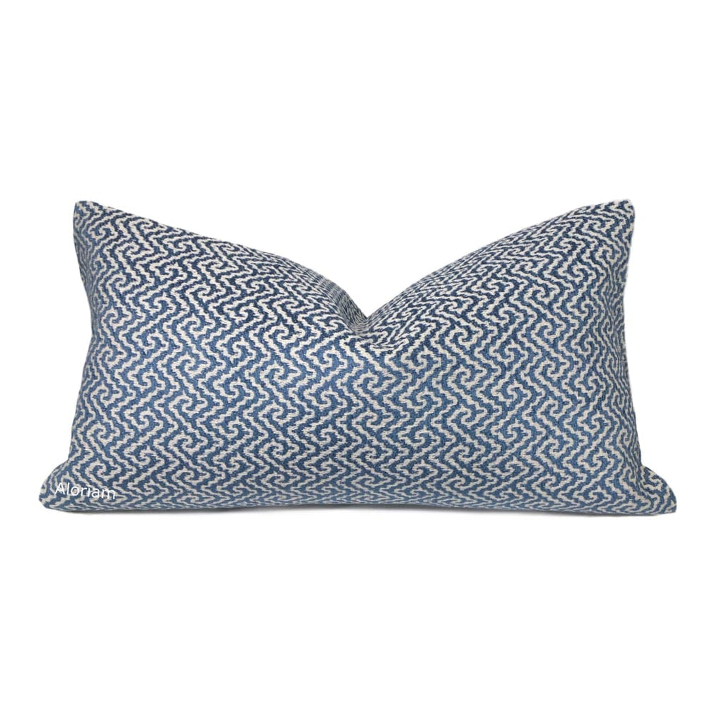 Bensen Ocean Blue Switchback Geometric Pillow Cover – Aloriam