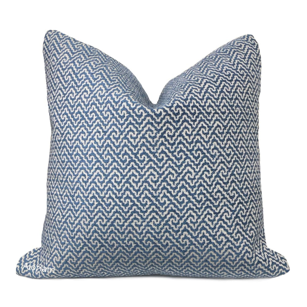 Bensen Ocean Blue Switchback Geometric Pillow Cover – Aloriam