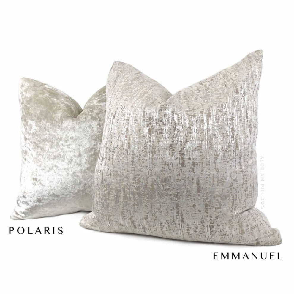 Emmanuel Pearl Ecru Modern Texture Pillow Cover – Aloriam