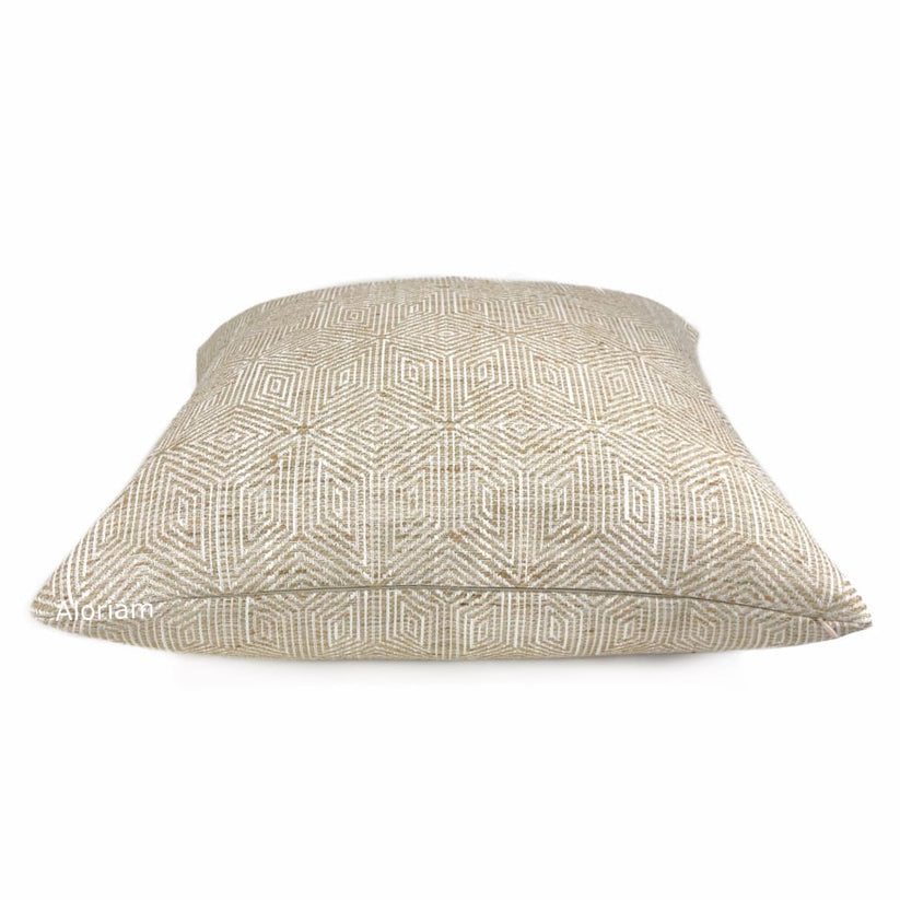 Halston Tan Brown & Cream Geometric Pillow Cover – Aloriam
