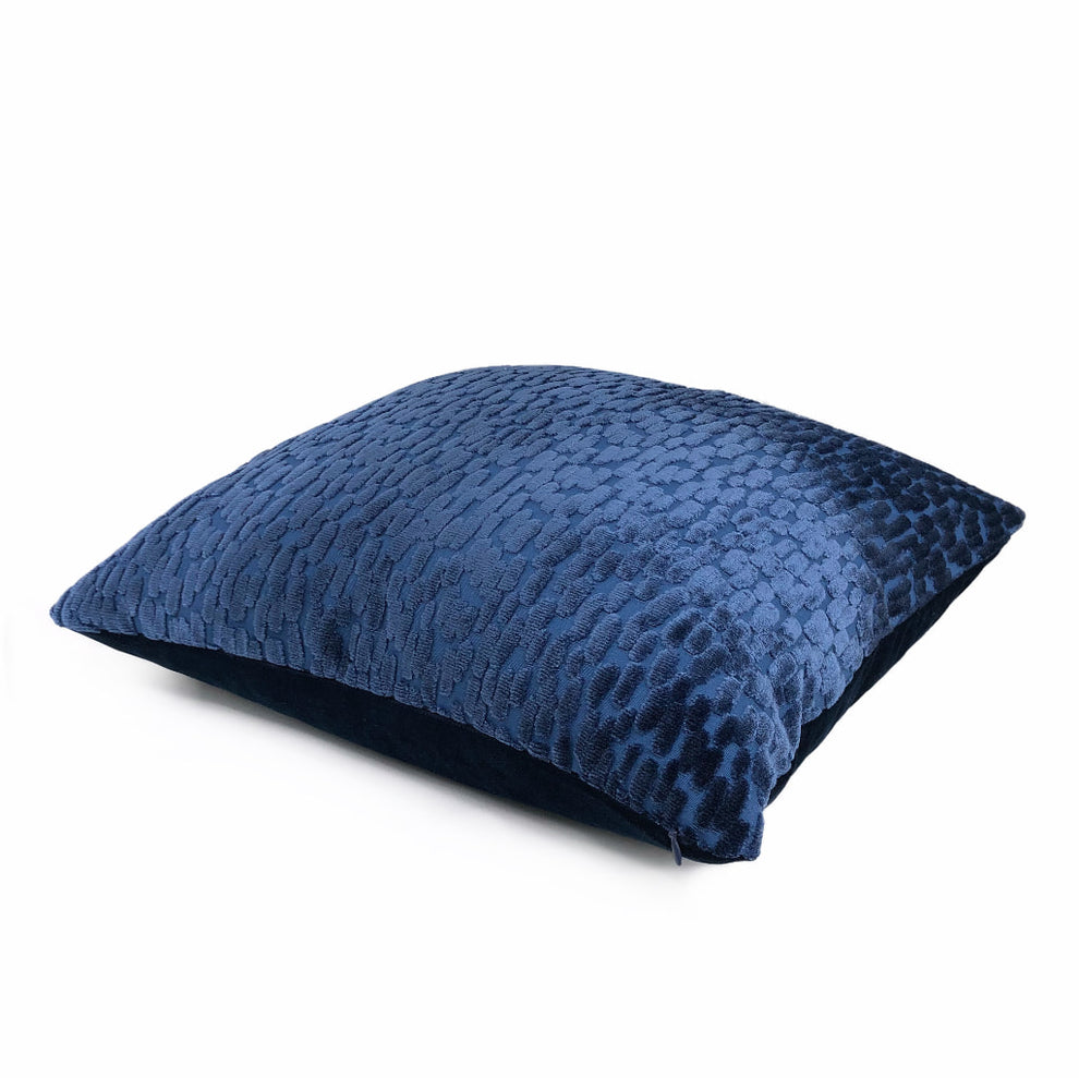 Bellini Large Blue Cut Velvet Dots Pillow Cover – Aloriam