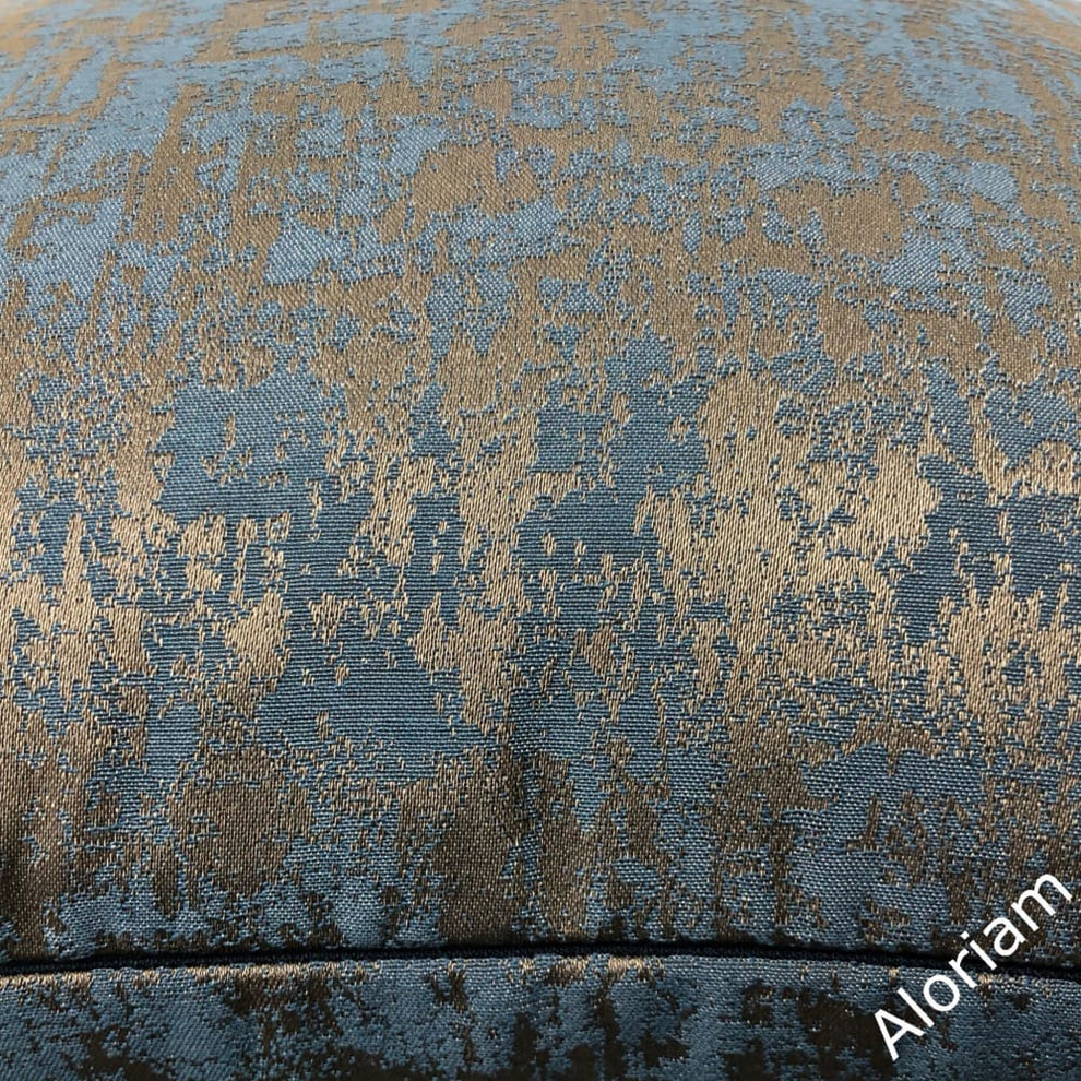 Bruno Slate Blue Bronze Brown Abstract Pillow Cover – Aloriam
