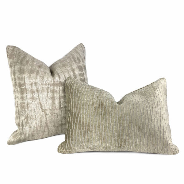 Manuel Canovas Bresis Taupe Zig Zag Velvet Pillow Cover – Aloriam