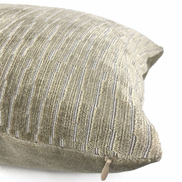 Manuel Canovas Bresis Taupe Zig Zag Velvet Pillow Cover – Aloriam