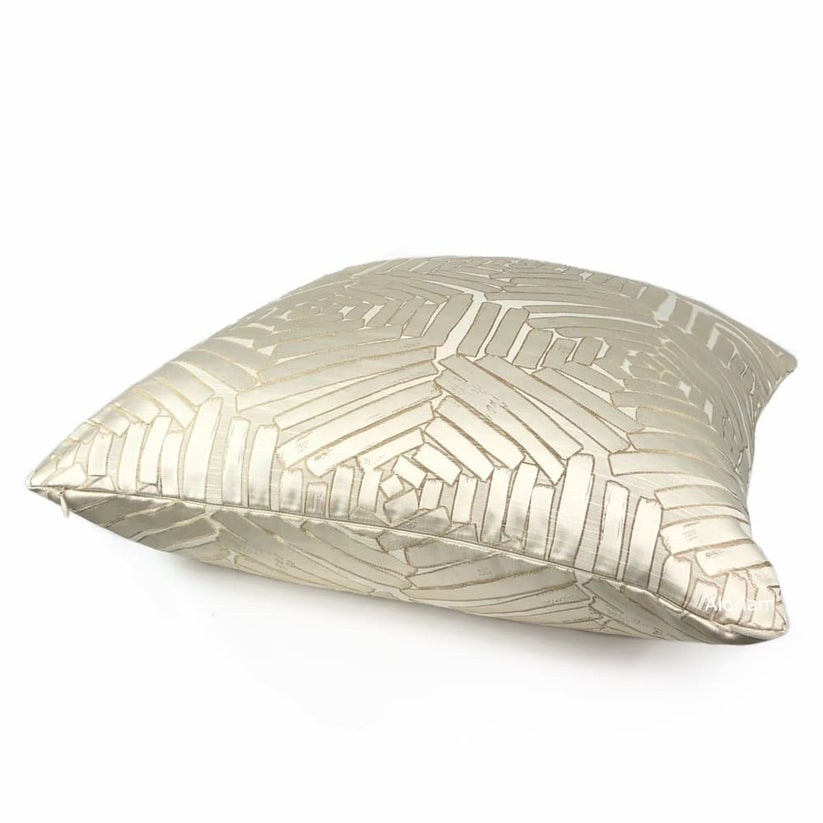 Percival Cream Gold Freeform Hexagons Pillow Cover – Aloriam