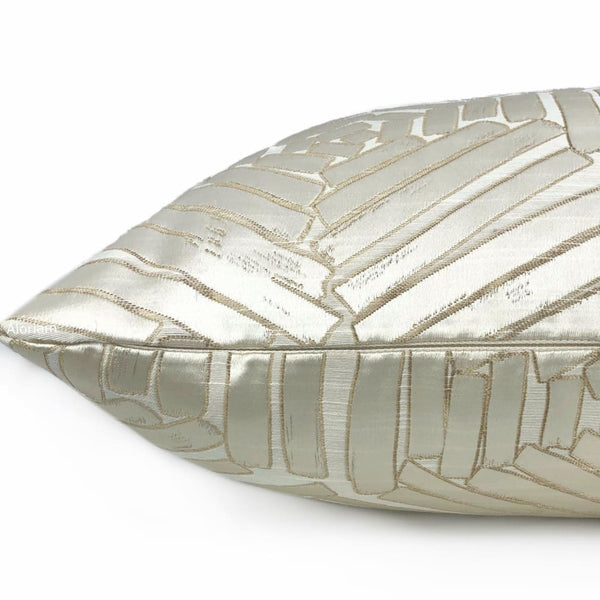 Percival Cream Gold Freeform Hexagons Pillow Cover – Aloriam