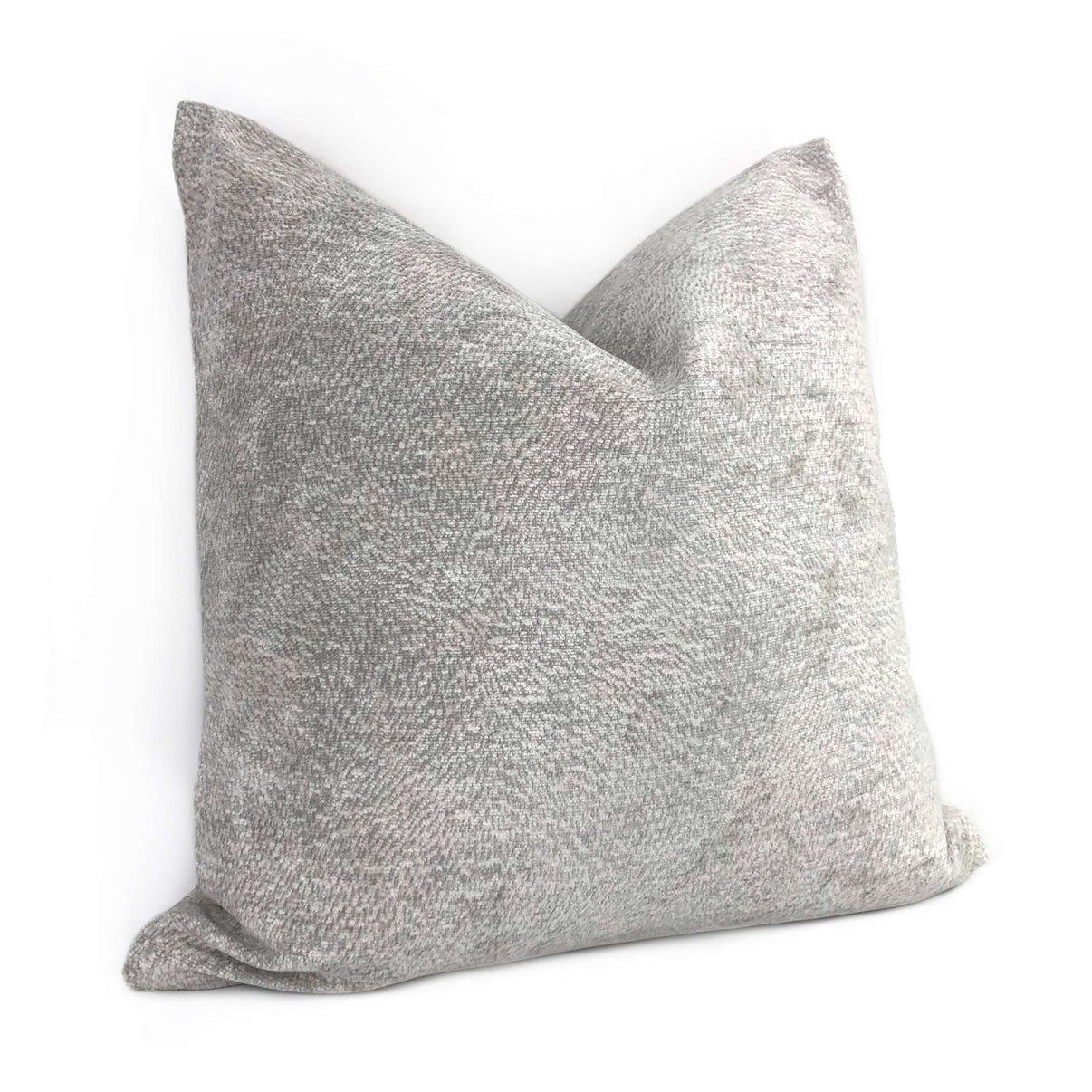 (CLEARANCE) Preen Platinum Gray Minimalist Swirl Chenille Pillow Cover ...