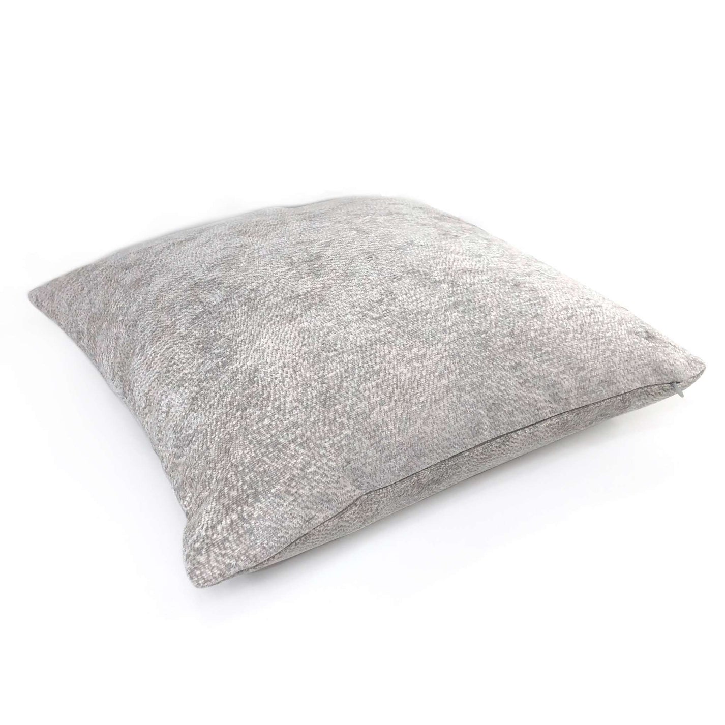 (CLEARANCE) Preen Platinum Gray Minimalist Swirl Chenille Pillow Cover ...