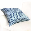 (CLEARANCE) Chambray Denim Blue "O" Geometric Dots Linen Pillow Cover ...