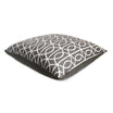 Robert Allen Bella Porte Charcoal Gray White Geometric Lattice Pillow ...